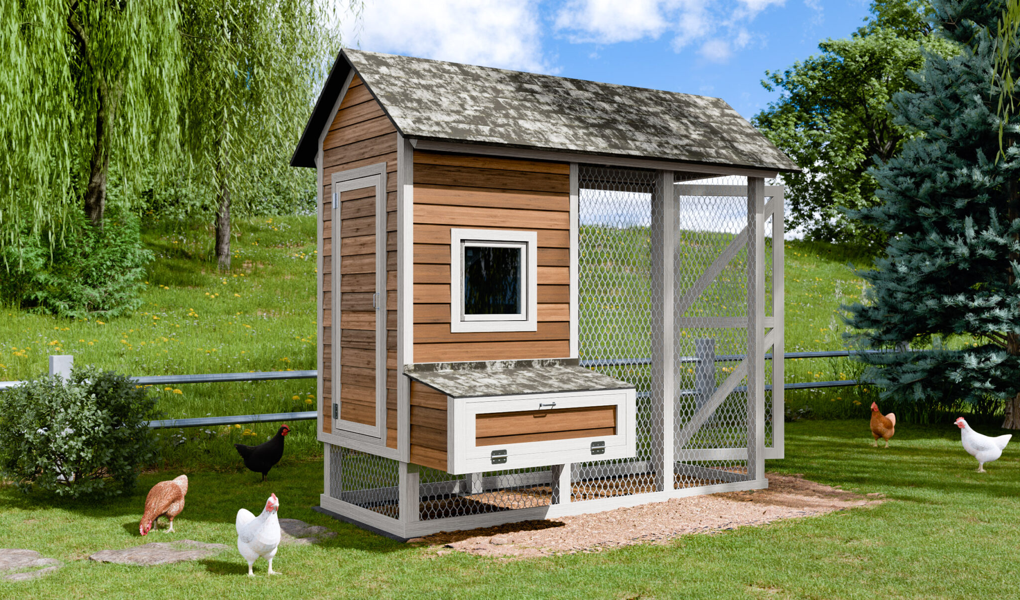 4x10 Medium Chicken Coop Plans For 10 Chickens - Easy Coops™
