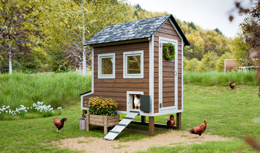 4x8 Medium Chicken Coop Plan For 8 Chickens - Easy Coops™
