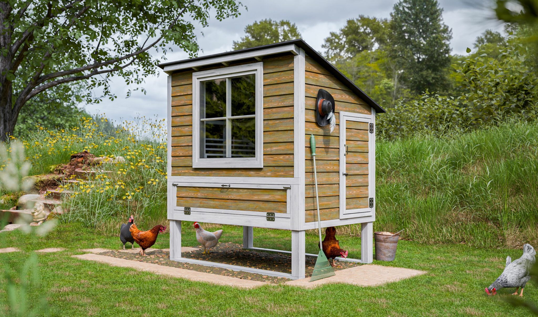 4x6 Small Chicken Coop Plans For 6 Chickens - Easy Coops™
