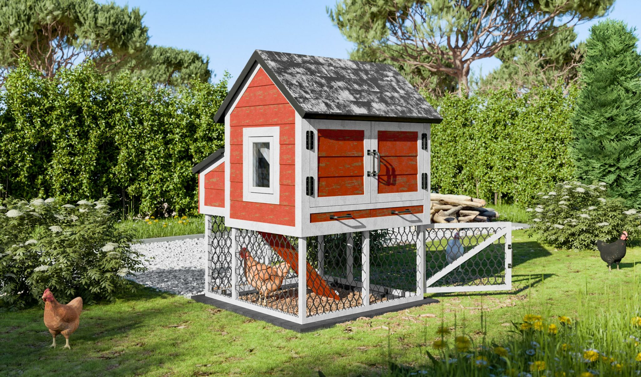 4x4 Small Chicken Coop Plans For 6 Chickens - Easy Coops™