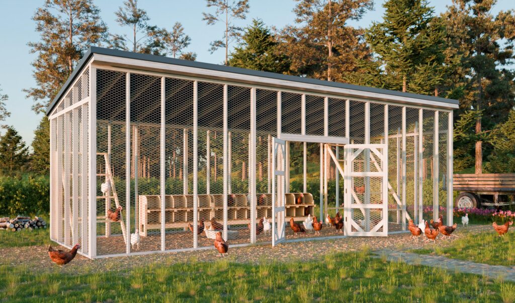 10x30 Large Chicken Run Plans For 30 Chickens - Easy Coops™