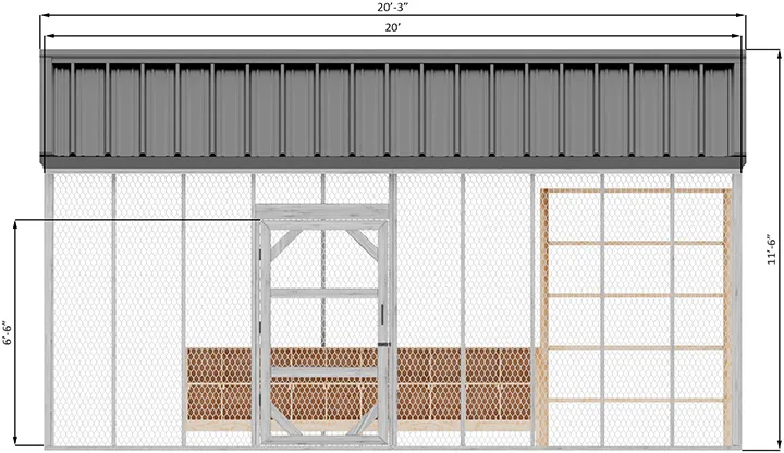 10x20 Large Chicken Run Plans For 20 Chickens - Easy Coops™