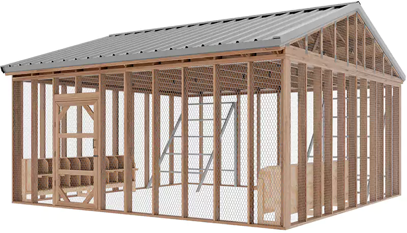 20x20 Chicken Run Plans For 40 Chickens - Easy Coops™