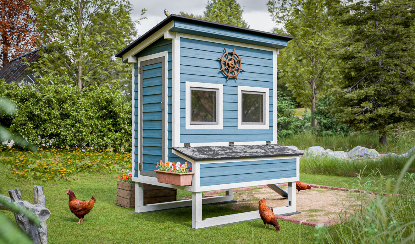 Elevated Hen House Plans For 12 Chickens - Easy Coops™